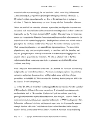Physician Assistant Prescribing | PDF