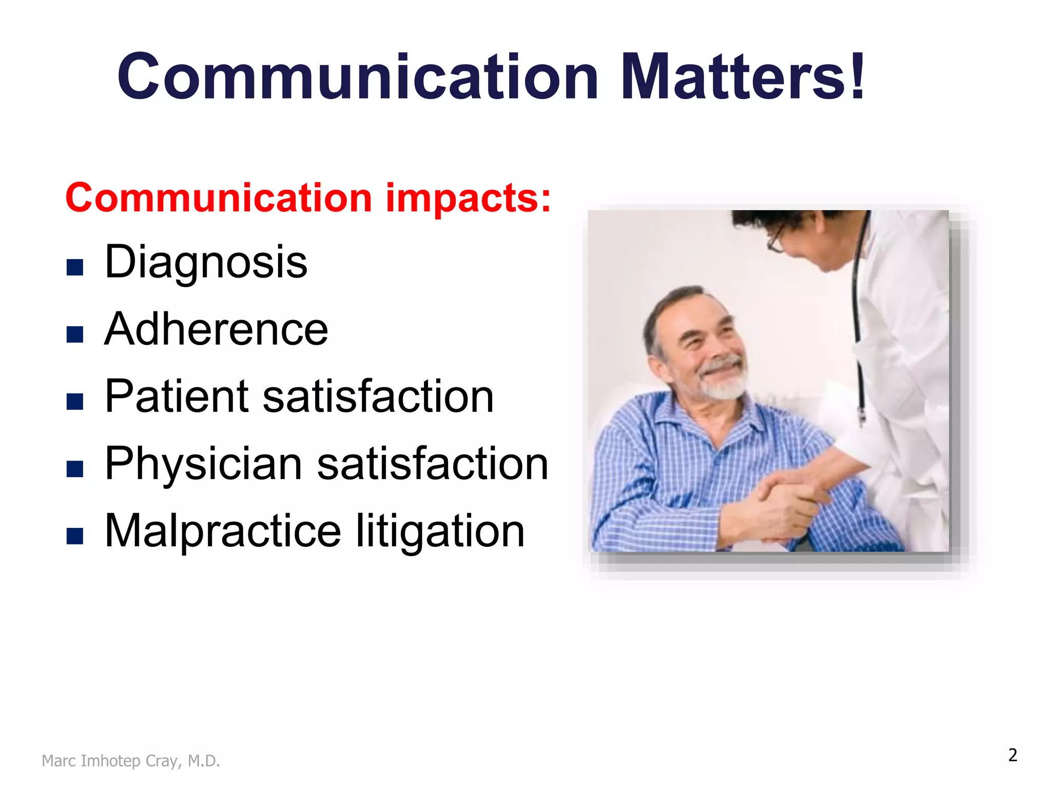 Physician communication skills in clinical medicine | PPT