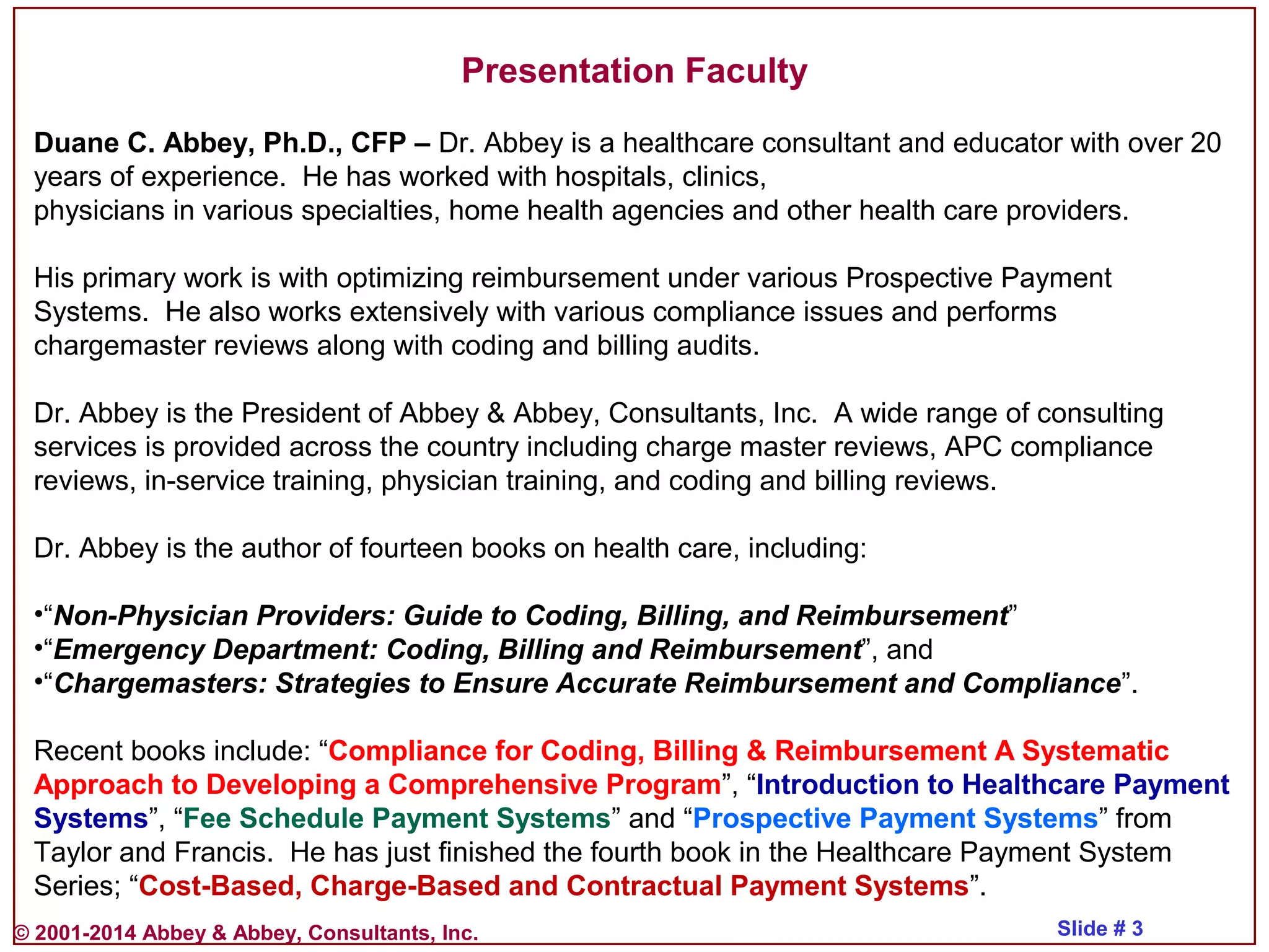 Physician E/M Coding: The OIG and RACs | PPT