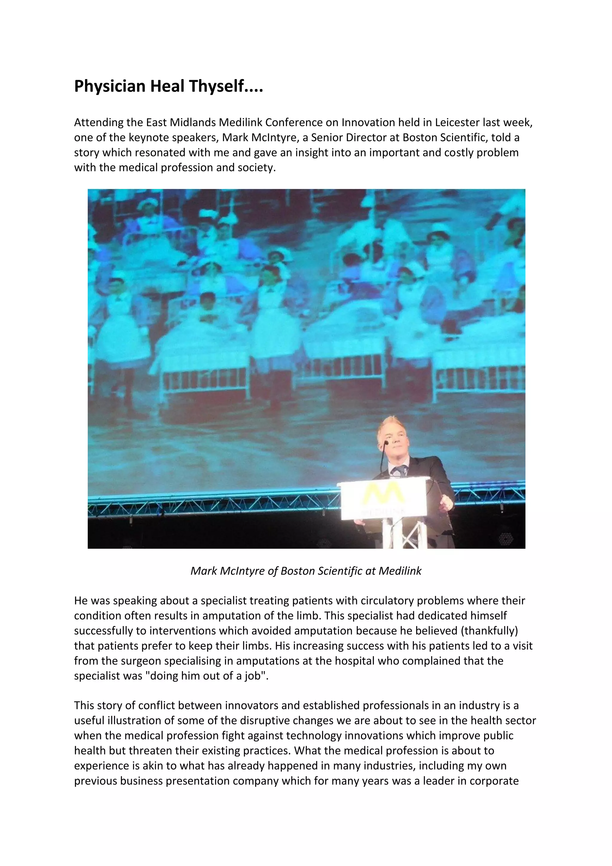 Physician Heal Thyself | PDF