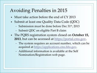 Physician quality reporting system (pqrs) | PPTX