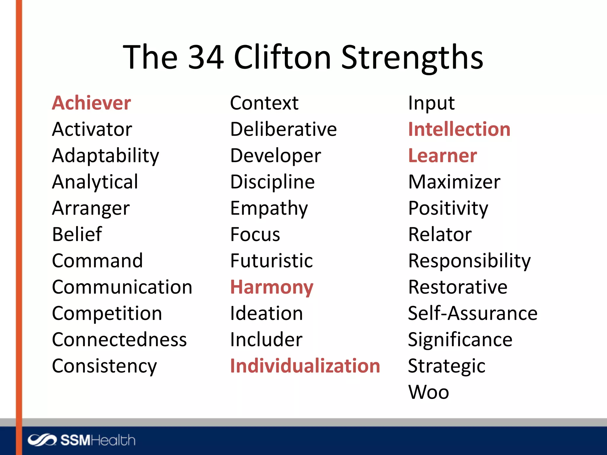 CliftonStrengths for Physician Wellness and Burnout | PPTX