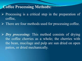 Physico chemical changes roasting of coffee | PPTX