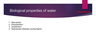 Physico-Chemical characteristic of fresh water.pptx