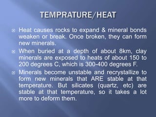 Physico-chemical controls of rocks | PPTX | Geology | Science