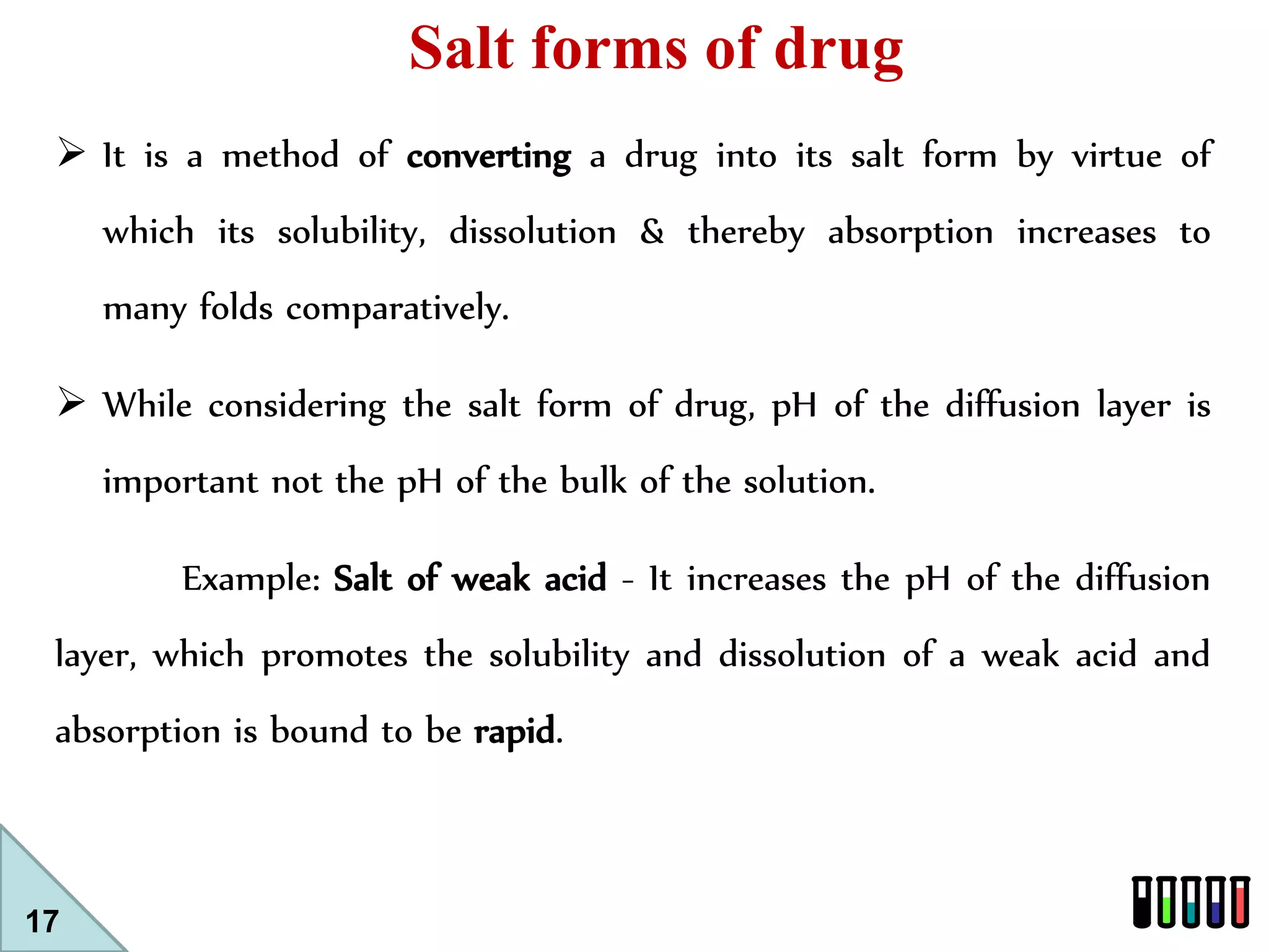 Physicochemical Properties effect on Absorption of Drugs | PPTX