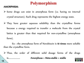 Physicochemical Properties effect on Absorption of Drugs | PPTX