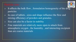 Physico chemical nature of drug | PPTX