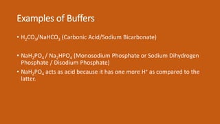 Physicochemical principles and buffers (MUSHTAQ AHMED) | PPTX