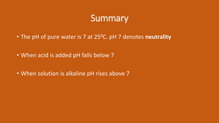 Physicochemical principles and buffers (MUSHTAQ AHMED) | PPTX