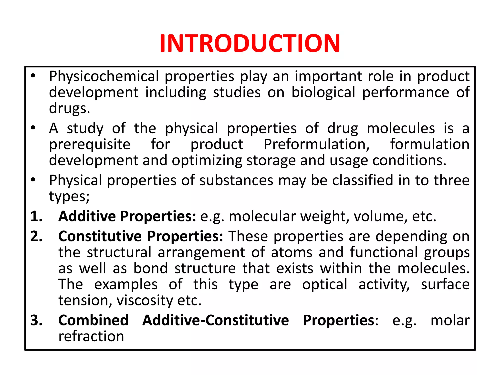 Physicochemical properties of drug molecules | PPTX