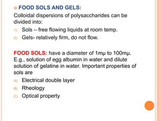 Physicochemical properties of food | PPTX