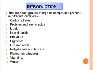 Physicochemical properties of food | PPTX