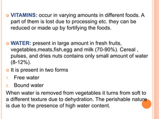 Physicochemical properties of food | PPTX