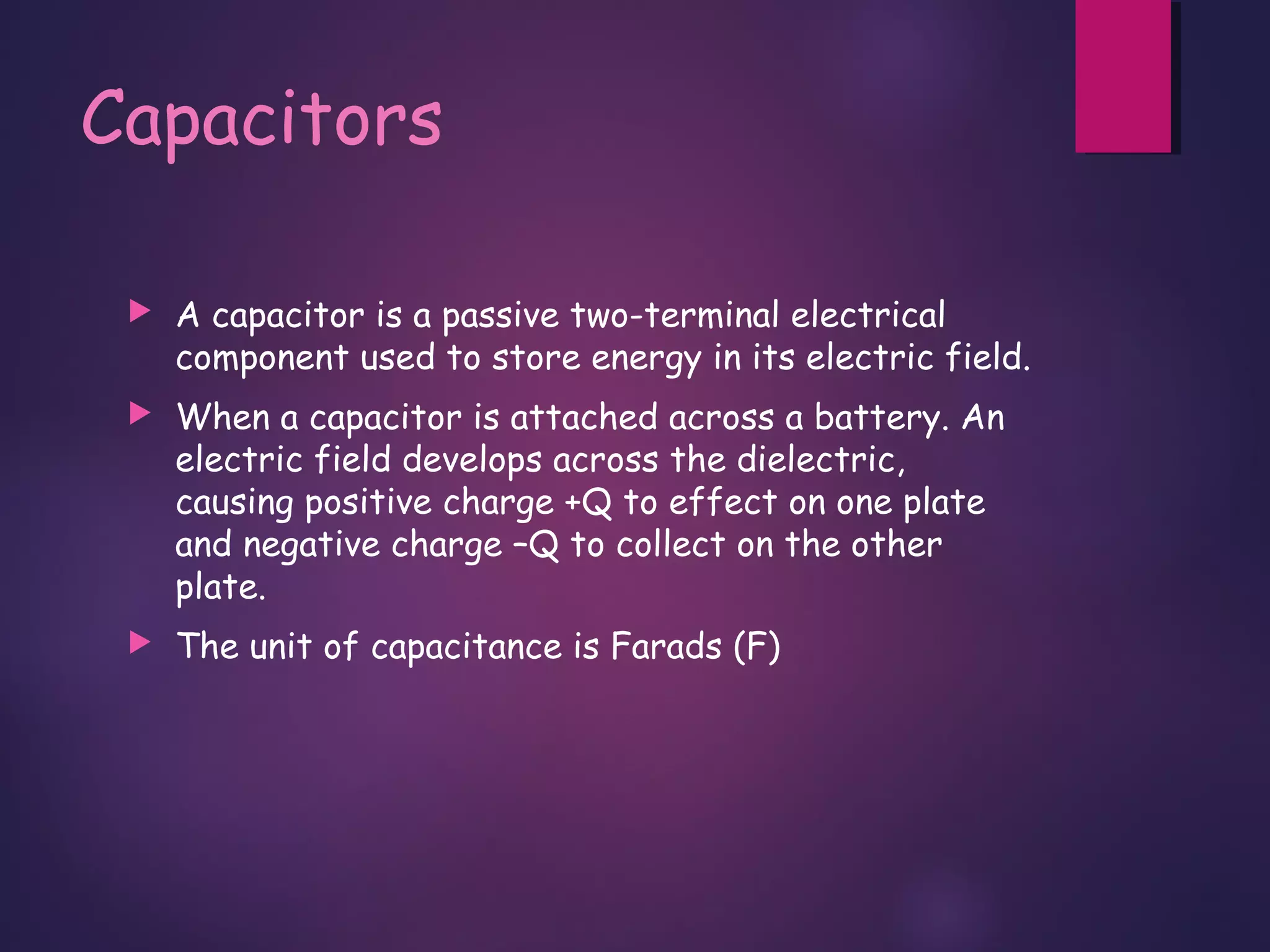 Mechanism of Capacitor | PPT