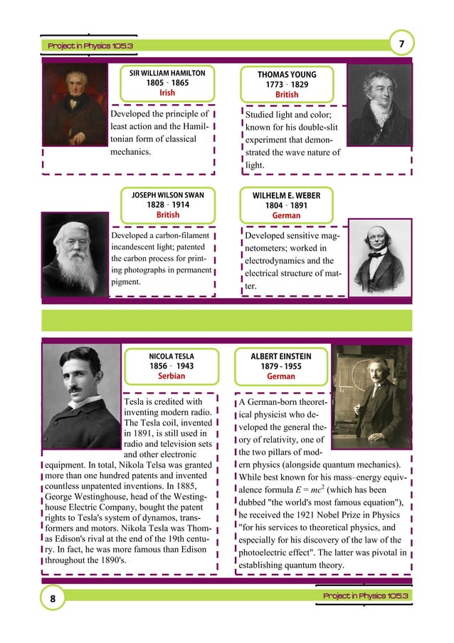 Famous Physicists and Their Contributions | PDF
