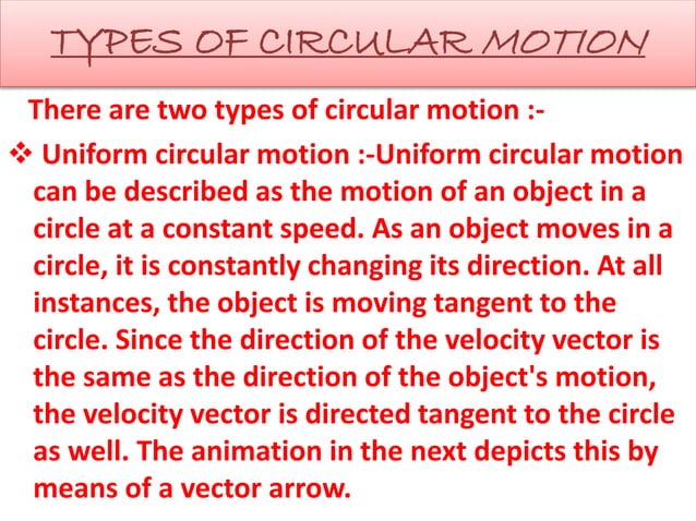 Physics-CIRCULAR MOTION | PPTX