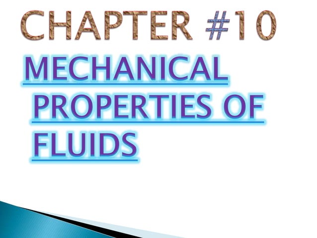 Mechanical properties of fluids | PPTX | Physics | Science