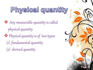 units and measurement xi physics | PPTX