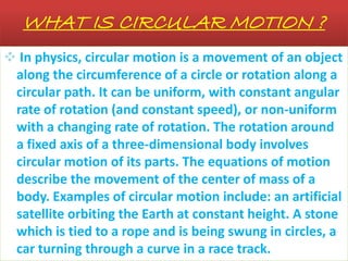 Physics circular motion | PPTX