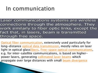 application of laser | PPTX