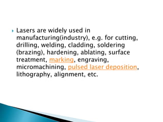 application of laser | PPTX