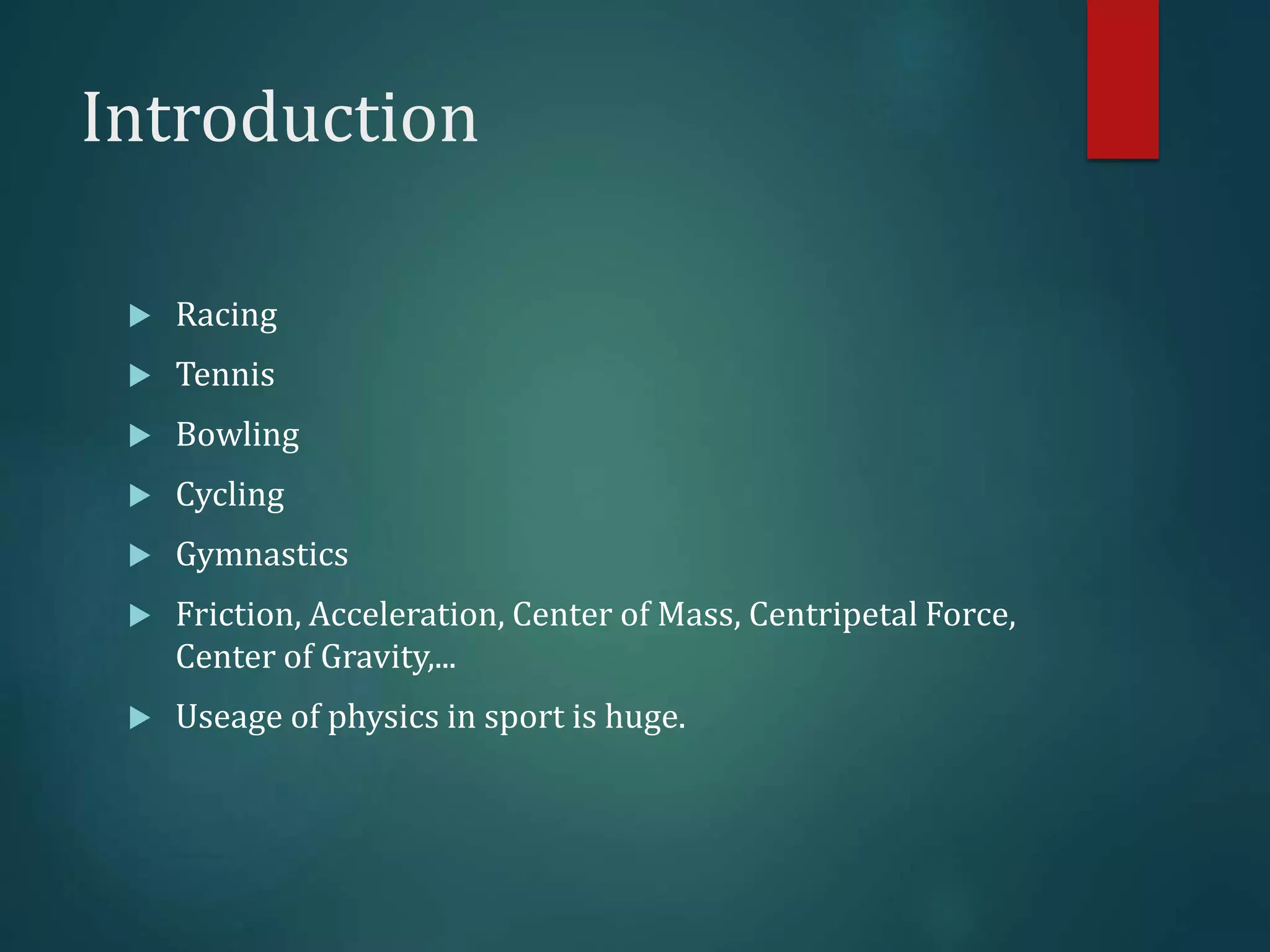 Physics of sport | PPTX