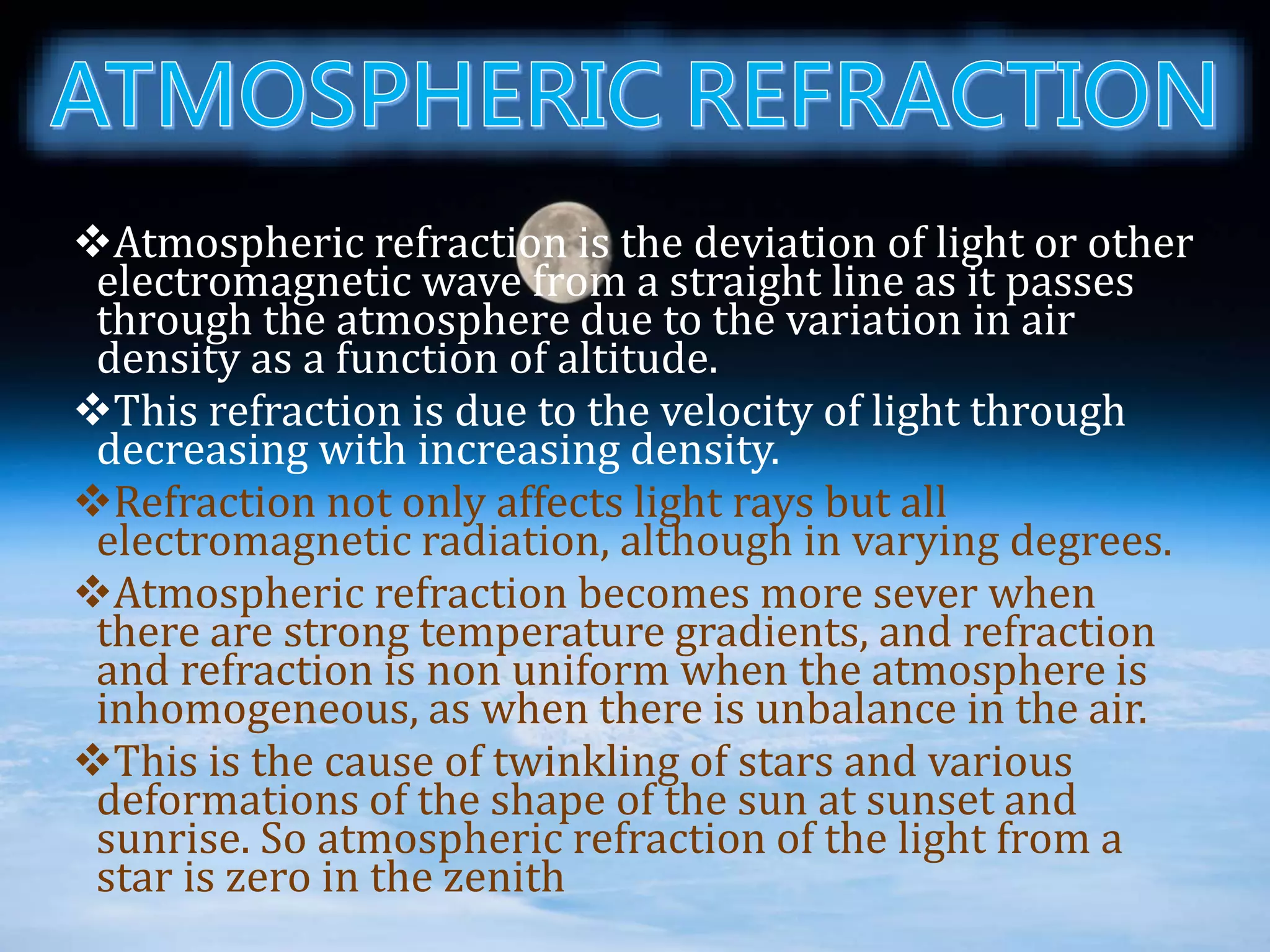 ATMOSPHERIC REFRACTION | PPT