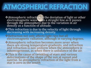 ATMOSPHERIC REFRACTION | PPTX