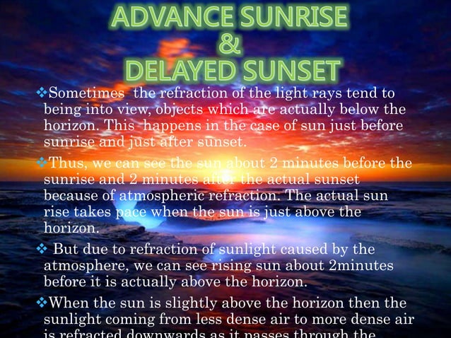ATMOSPHERIC REFRACTION | PPT