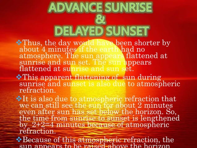 ATMOSPHERIC REFRACTION | PPT