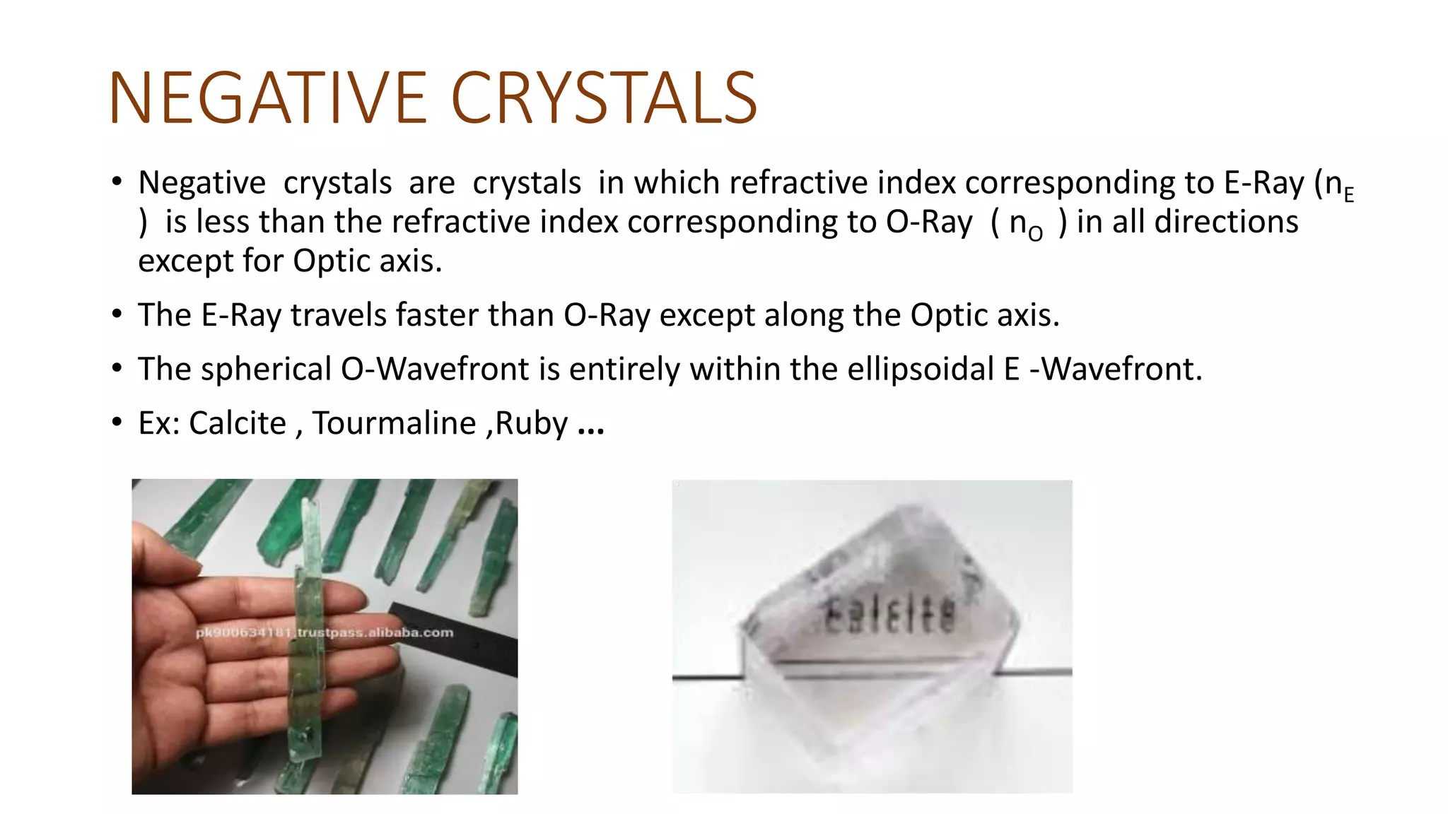 POLARIZATION - BIREFRINGENCE AND HUYGEN'S THEORY OF DOUBLE REFRACTION ...