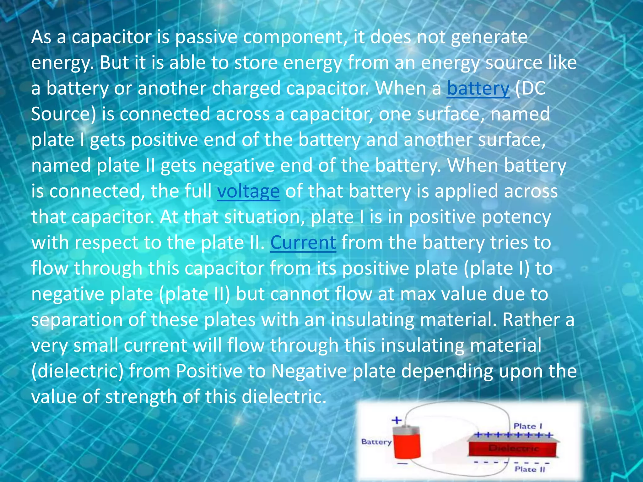 Capacitor and principle of capacitors | PPTX