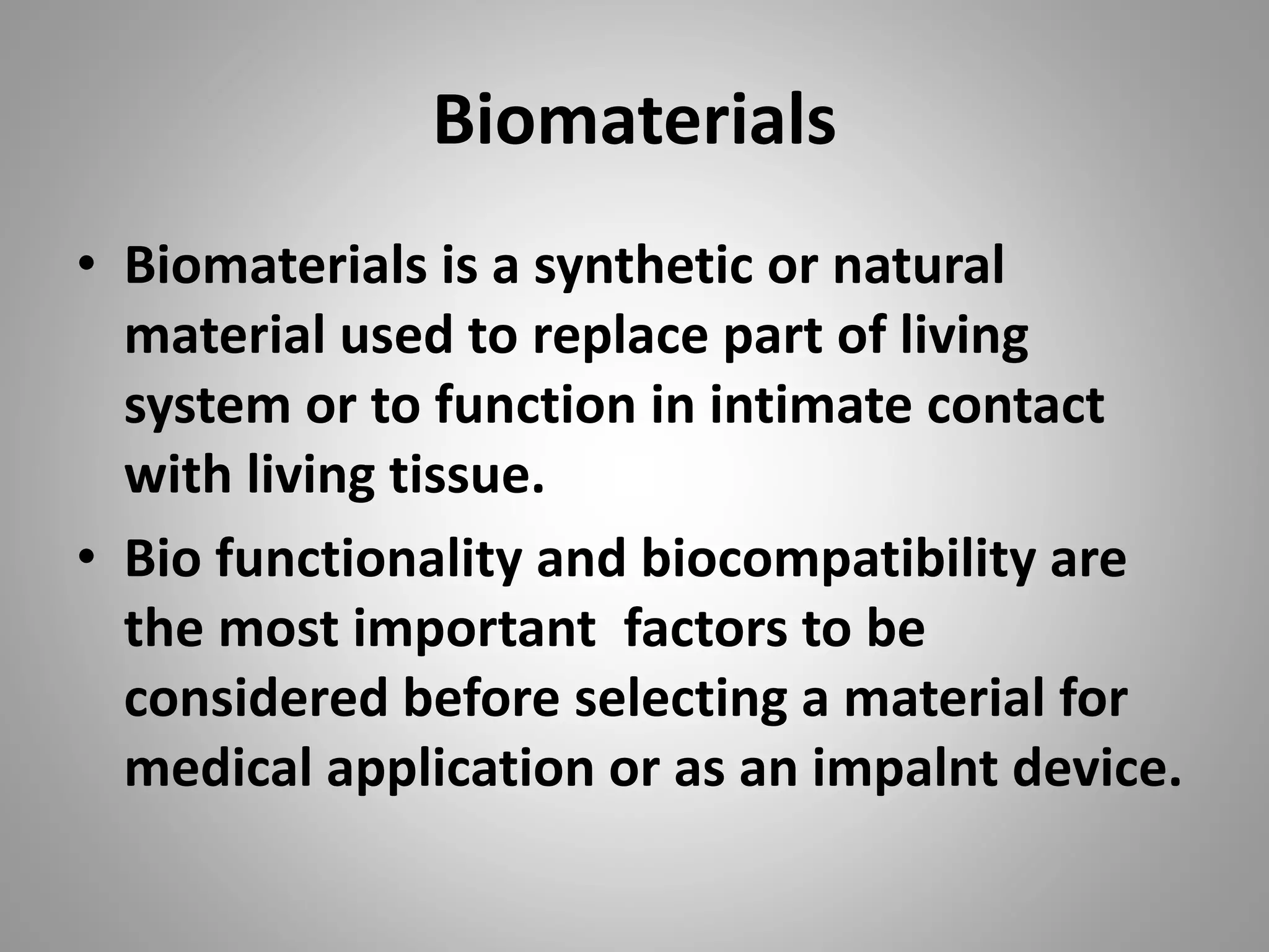 Biomaterials | PPT