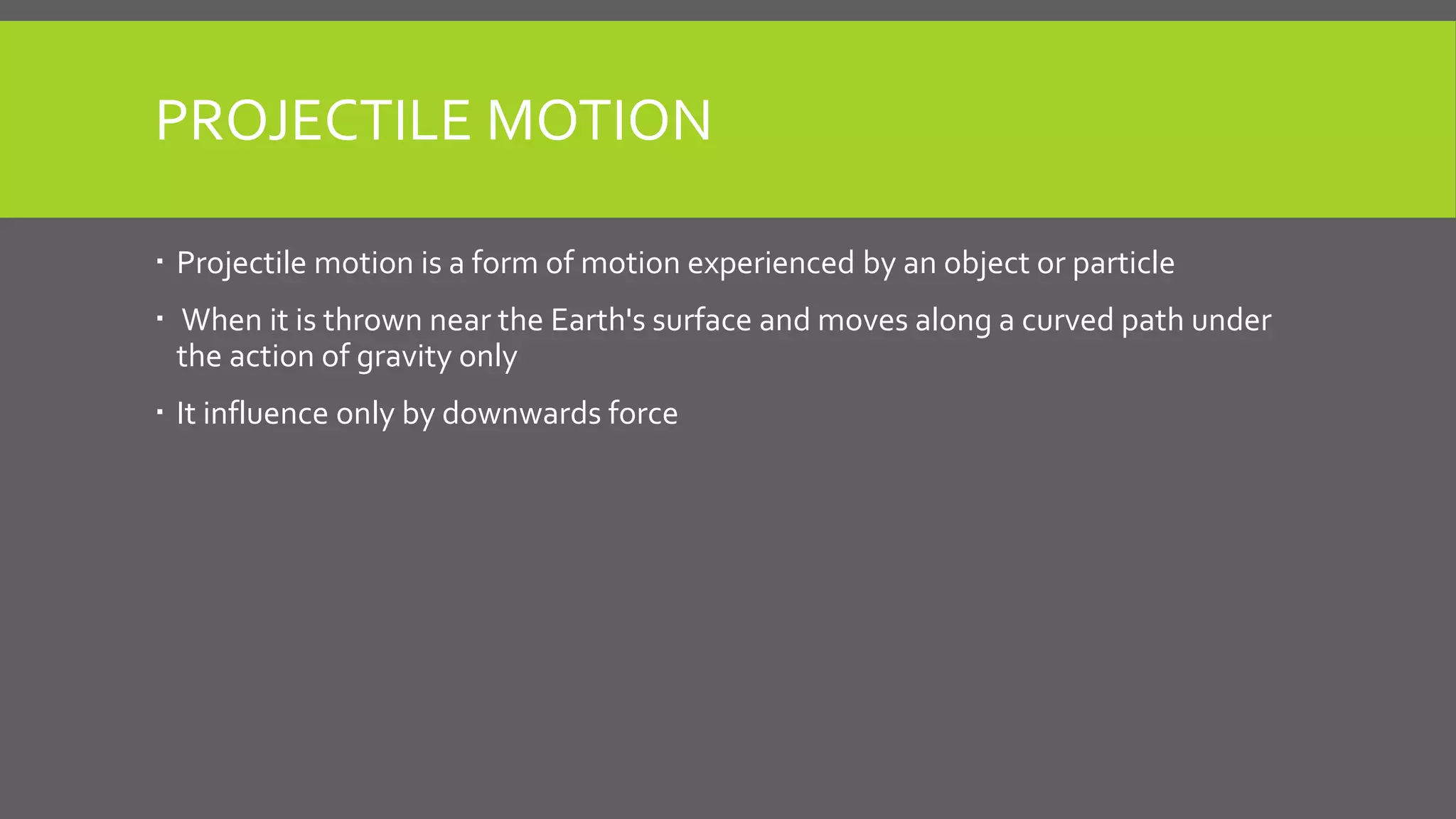 Application of projectile motion physics | PPTX