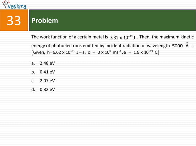 VIT - Physics -2009 Unsolved Paper | PPT