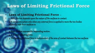 friction for class 11 CBSE all types of friction | PPTX