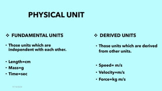 unit and measurement all of us have read | PPT