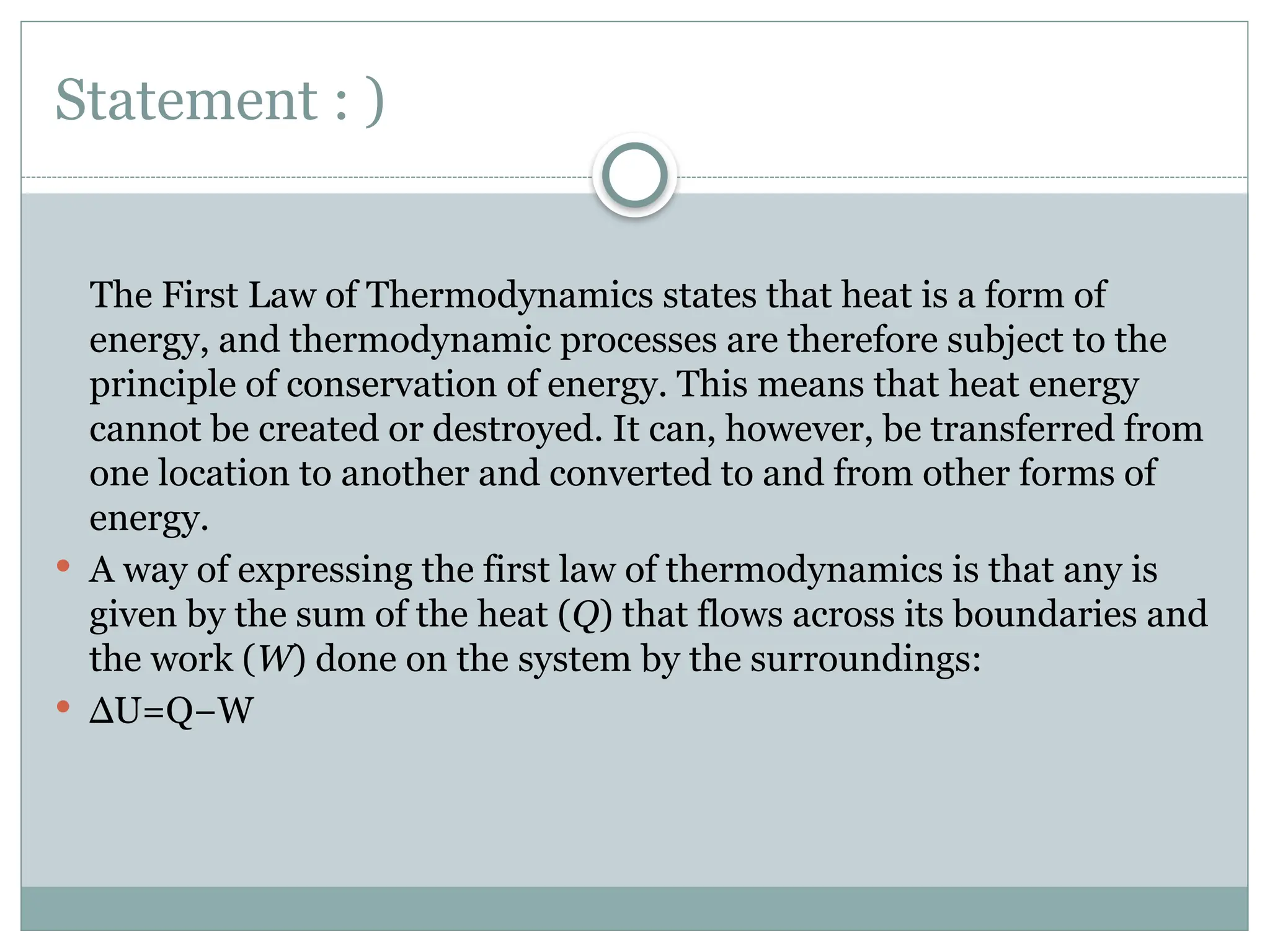 class 11 1st law of thermodynamics. pptx | PPT