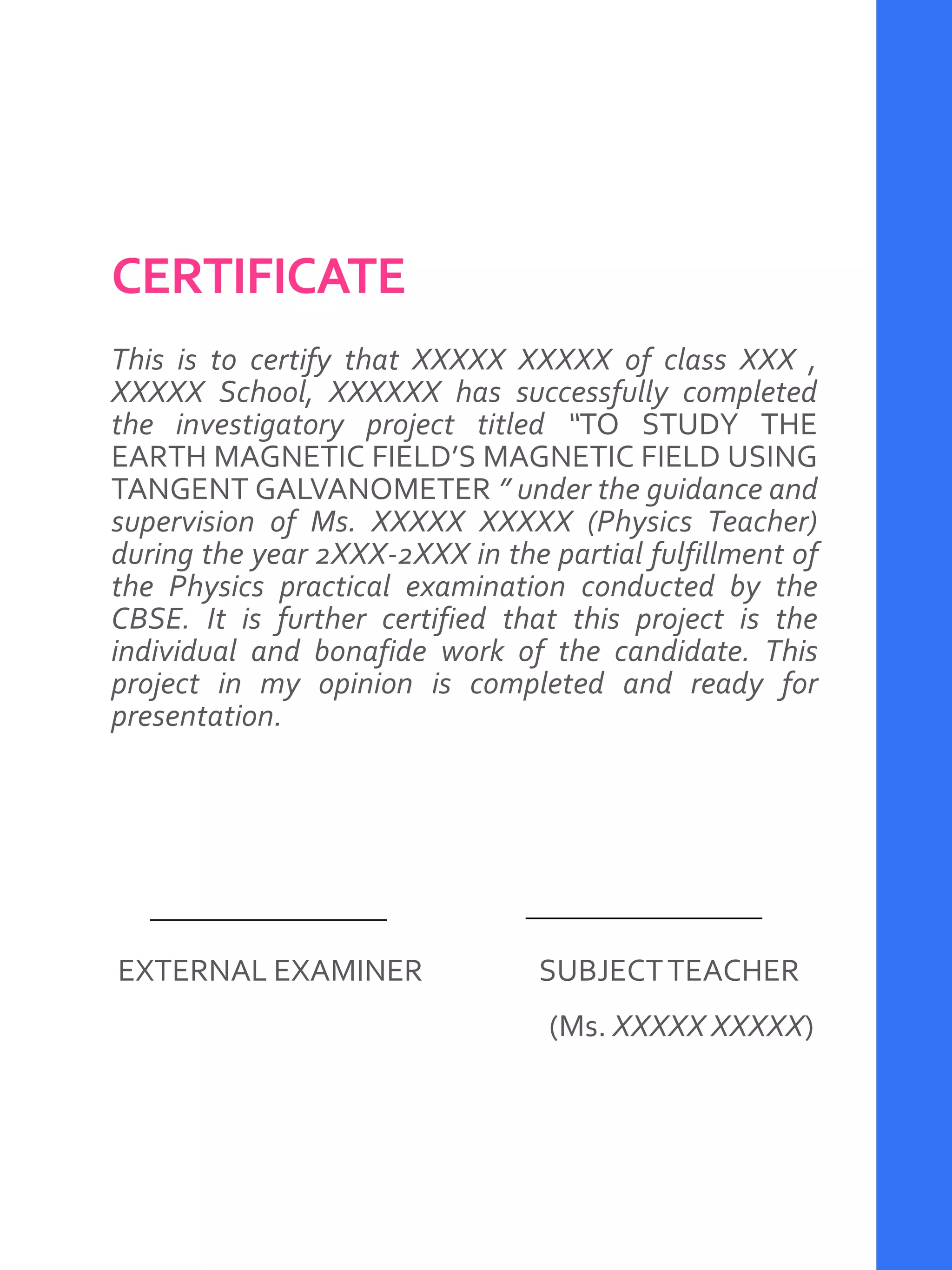 investigatory project Physics | PPTX