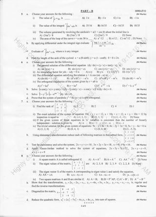 1st semester Physics stream (2013-June) Question Papers | PDF