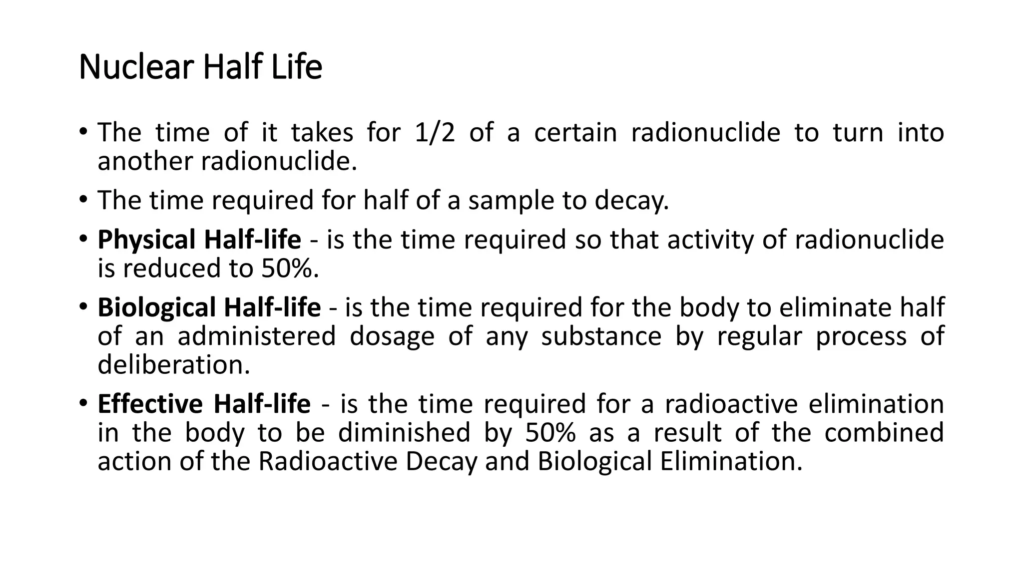 THE PHYSICS OFNUCLEAR MEDICINE RADIOLOGY.pptx | Chemistry | Science
