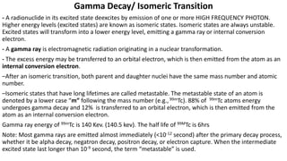 THE PHYSICS OFNUCLEAR MEDICINE RADIOLOGY.pptx | Chemistry | Science