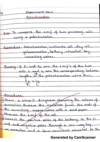 Physics practicals class 12 cbse | PDF