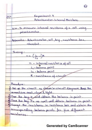 Physics practicals class 12 cbse | PDF