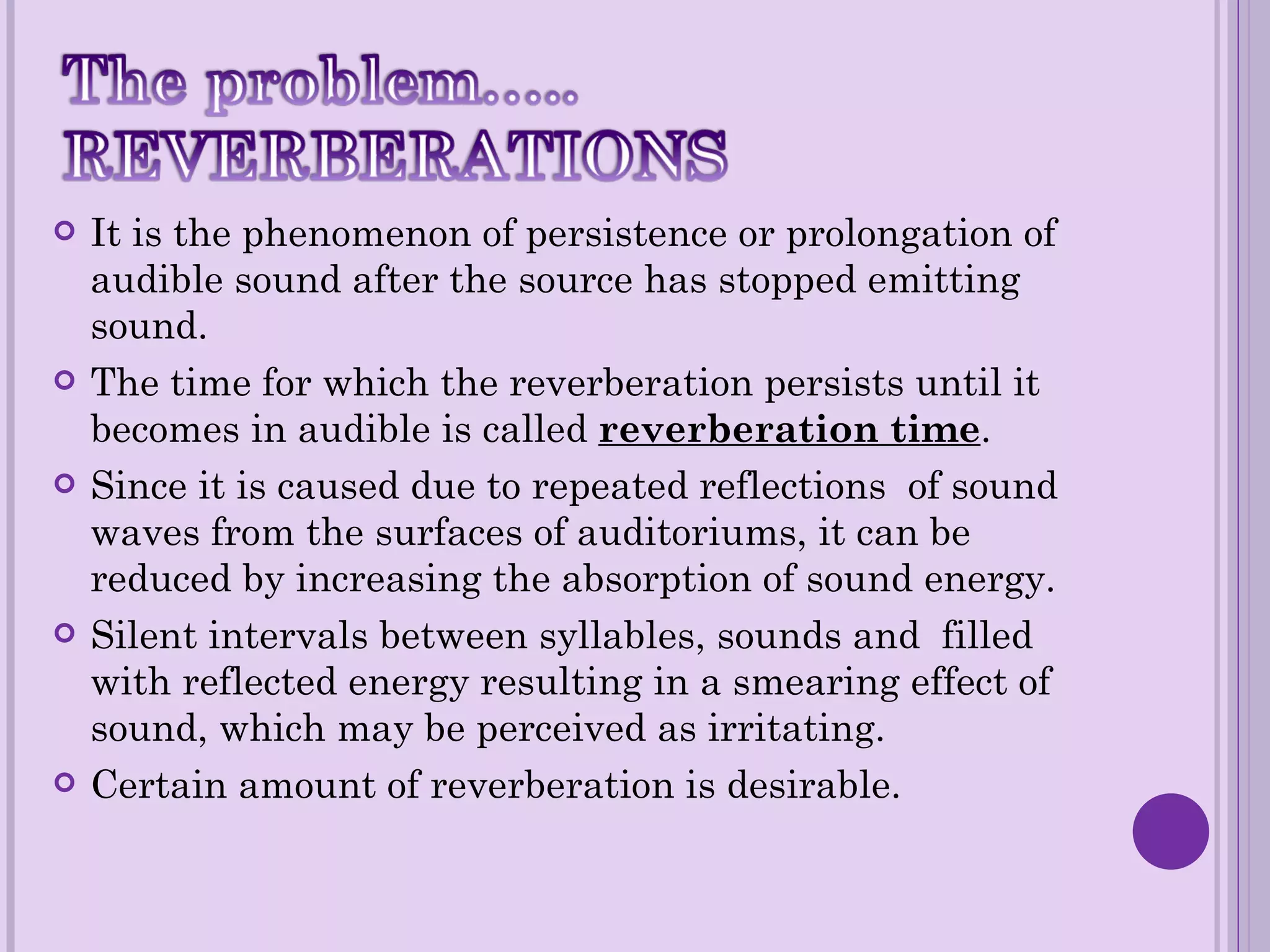 Physics reverberation | PPT