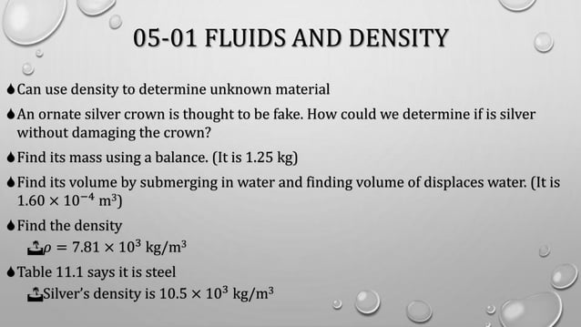 Physics 05-Fluids (2018).pptx | Physics | Science