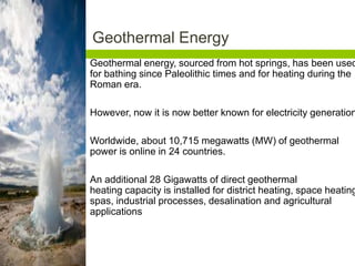 Geothermal and Nuclear Energy | PPTX