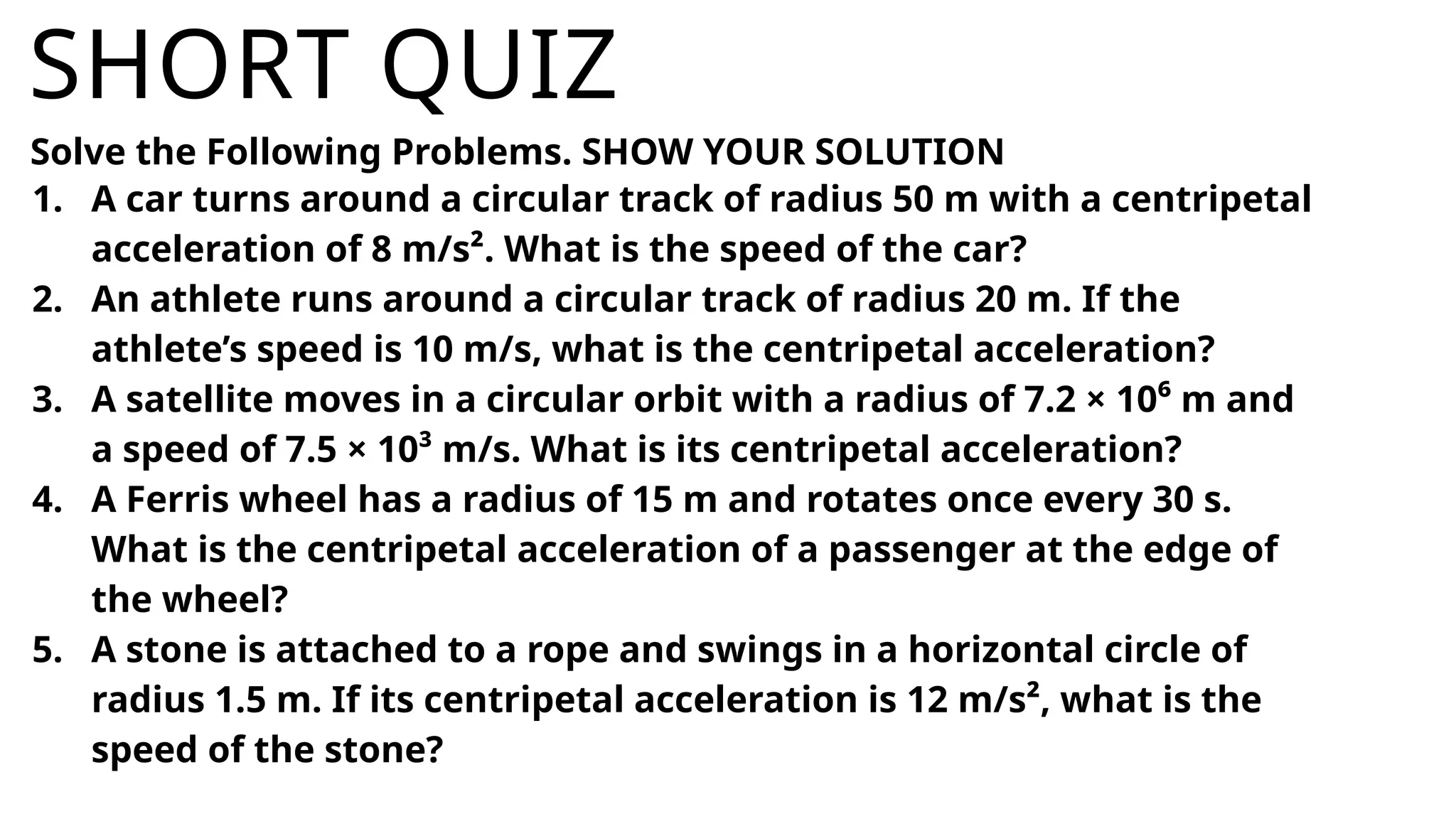 Physics - centripetal acceleration and period of motion | PPTX