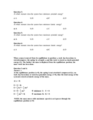 Physics 101 LO1- Energy in Simple Harmonic Motion | DOCX